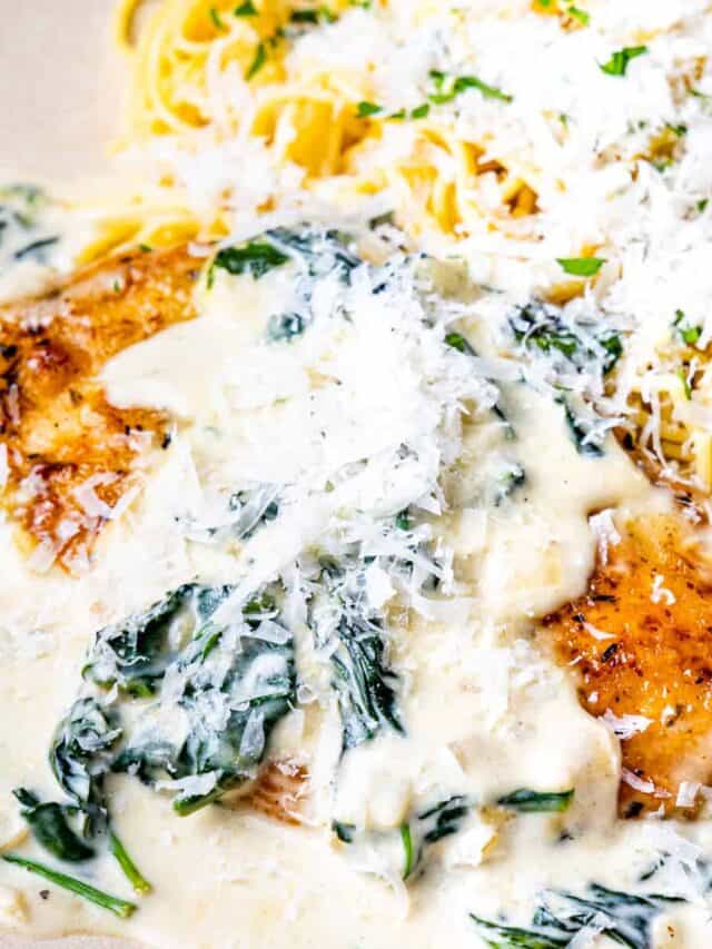 Creamy Chicken Florentine - Dishes With Dad