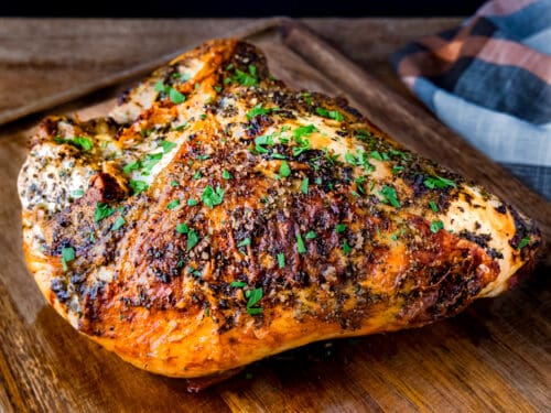 Herb Roasted Split Turkey Breast - Dishes With Dad