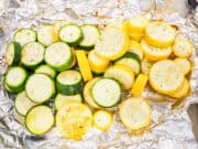 Grilled Squash and Zucchini Foil Pack - Dishes With Dad