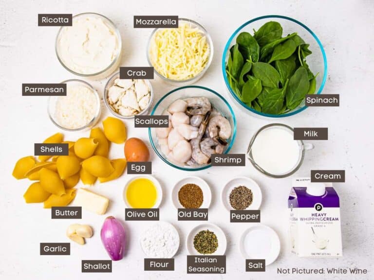 Seafood Stuffed Shells - Dishes With Dad