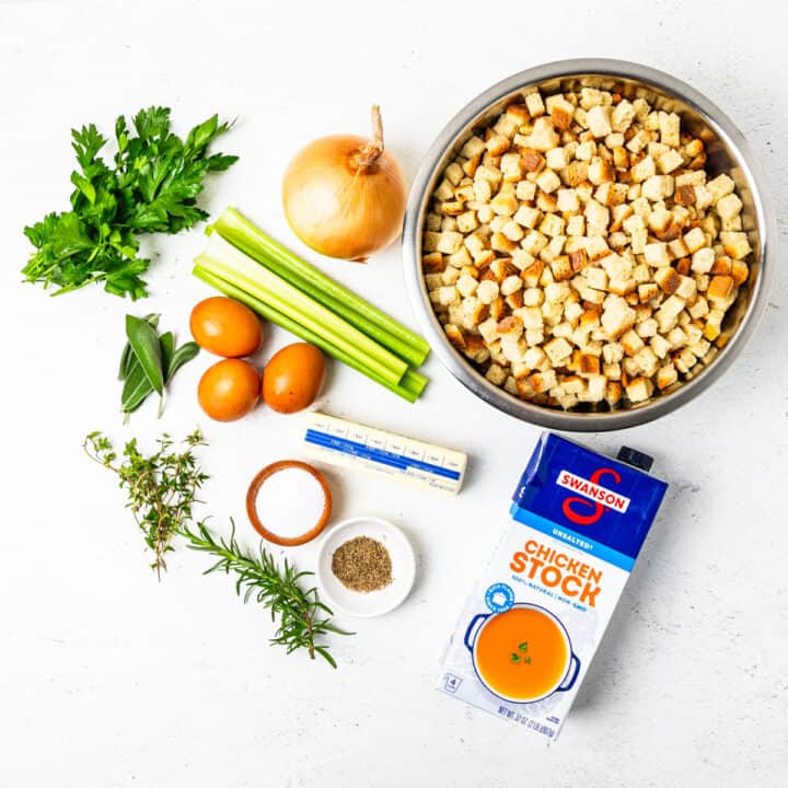 Traditional Bread Stuffing - Dishes With Dad