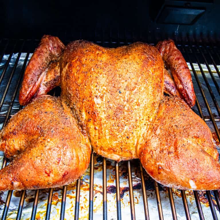 Smoked Spatchcock Turkey - Dishes With Dad