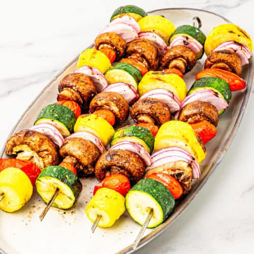 Grilled Vegetable Kabobs - Dishes With Dad